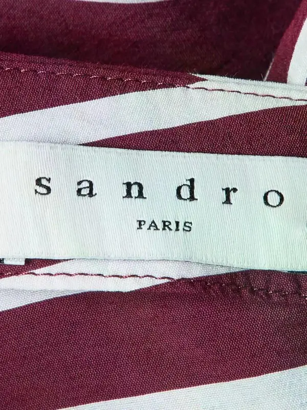 Sandro Striped Lace-trim Blouse