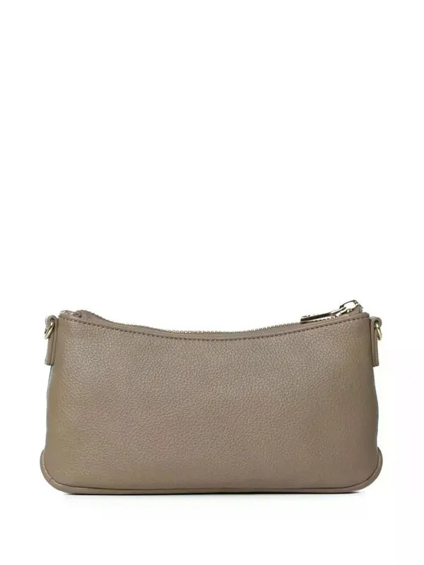 Moschino Logo-plaque Grained Shoulder Bag - Neutrals