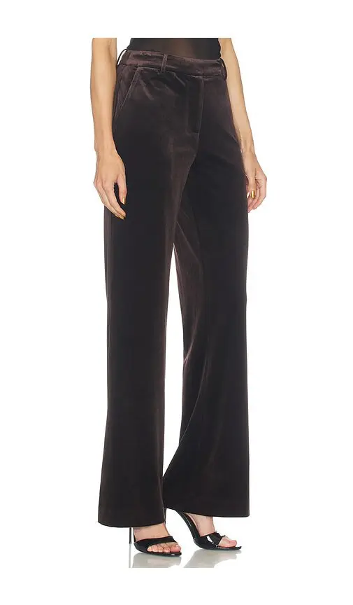 KARINA GRIMALDI Shon Velvet Pants In Brown