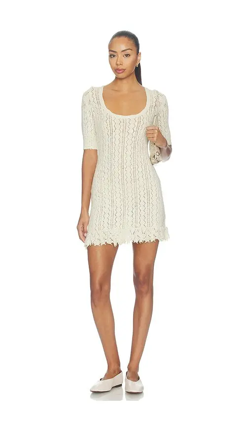 With Jéan Bo Dress In Neutral - Pearl