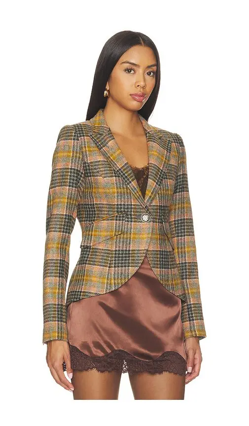 Smythe One Button Blazer In Yellow