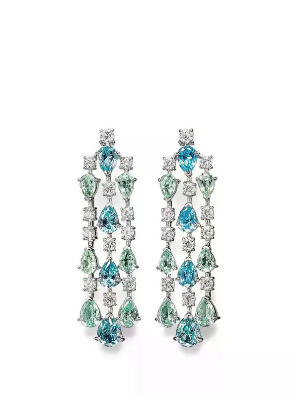 ANABELA CHAN Valley Orchid Cascade Sapphire Earrings - Silver