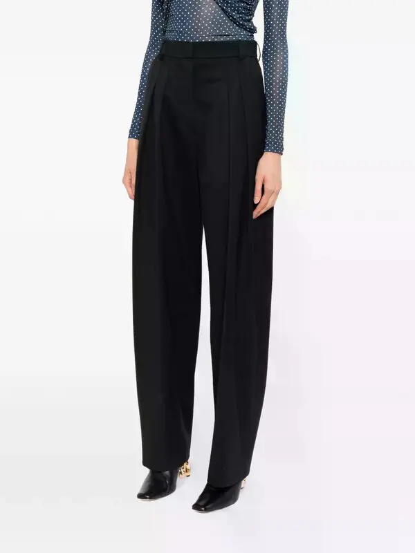 FRANCOISE PINTON - PARIS Pleated Wide-leg Trousers