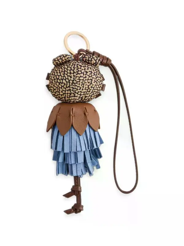 Borbonese Animal-motif Fringed Keyring
