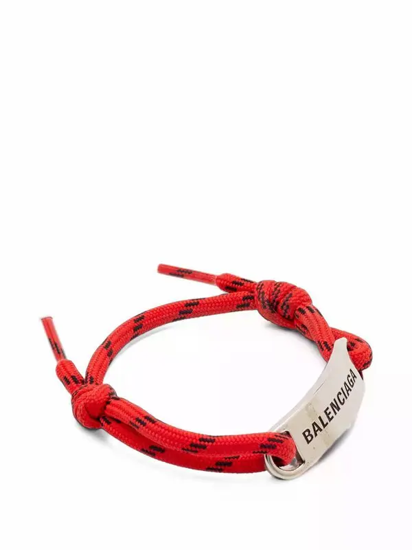 Balenciaga Logo-engraved Cord Bracelet