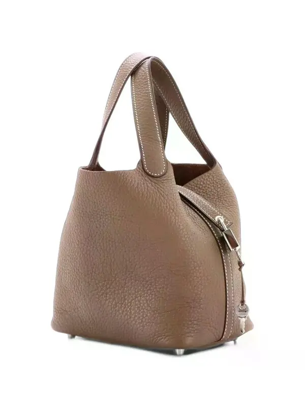 Hermès Picotin Lock Bag Clemence Pm Bucket Bag - Grey