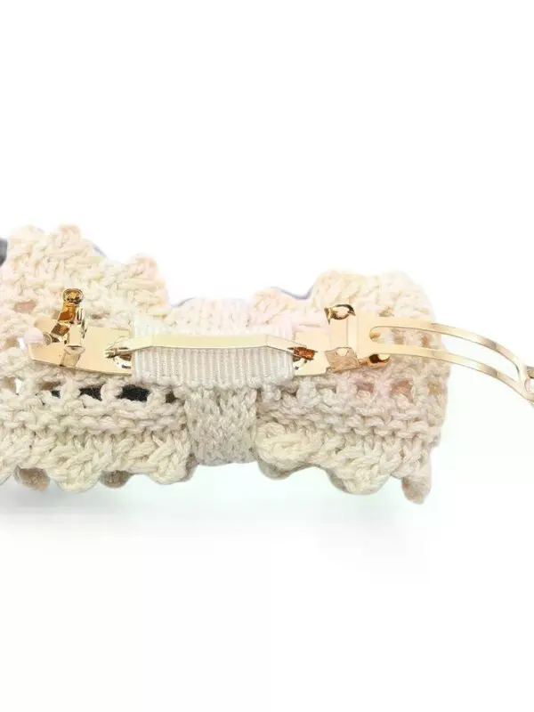 Miu Miu 2010s Crochet-bow Hair Clip