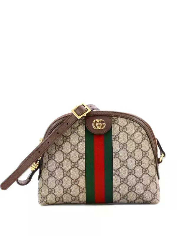 Gucci Ophidia Dome Gg Coated Canvas Small Shoulder Bag - Brown