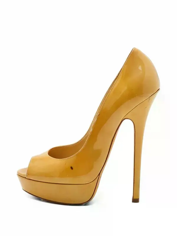 JIMMY CHOO Crown Peep-toe Pumps - Neutrals