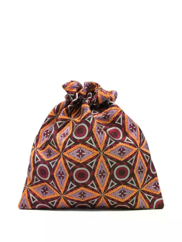 La DoubleJ Diamond-jacquard Clutch Bag