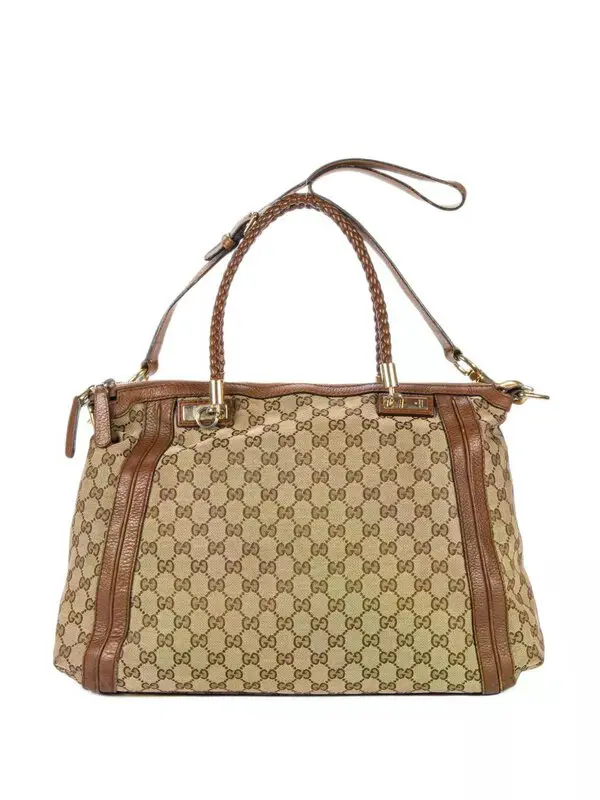 Gucci Bella Gg Canvas Tote Bag - Neutrals