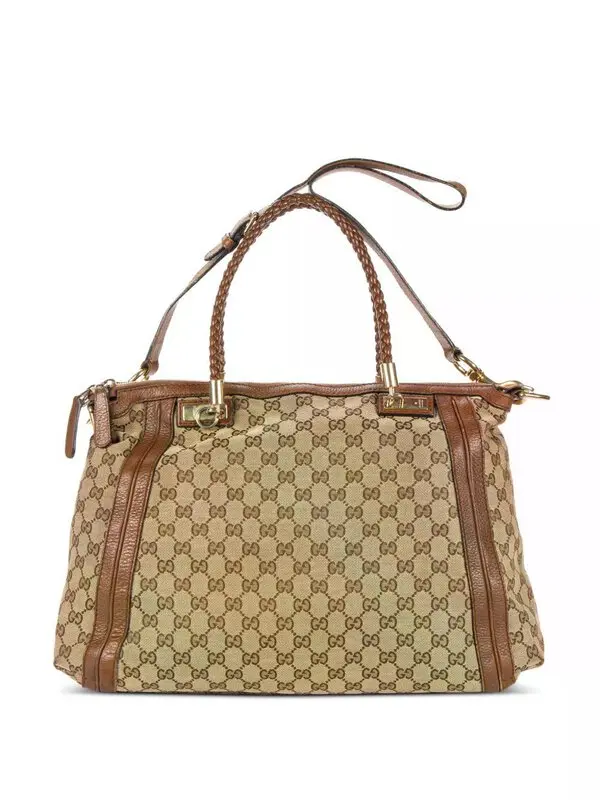 Gucci Bella Gg Canvas Tote Bag - Neutrals
