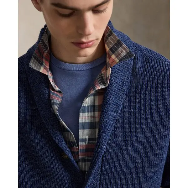 Ralph Lauren Textured Cotton Shawl Cardigan