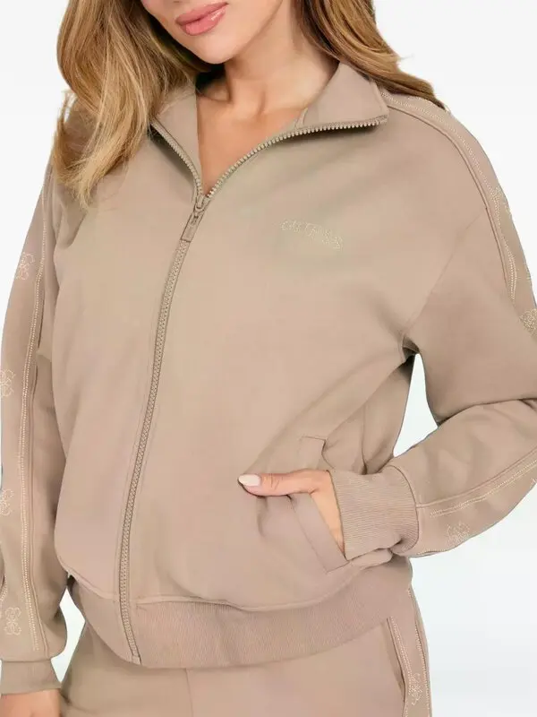 Guess Octavia Rhinestone-embellished Zip-up Hoodie