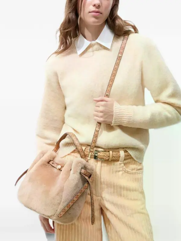 Tory Burch Romy Shearling Bucket Bag