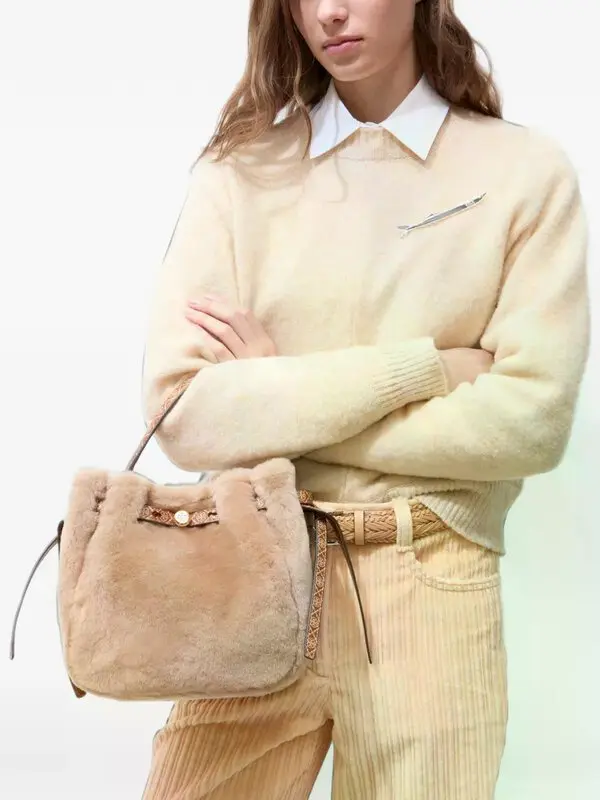 Tory Burch Romy Shearling Bucket Bag