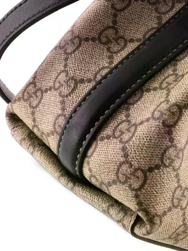 Gucci Emblem Gg Coated Canvas Small Tote Bag