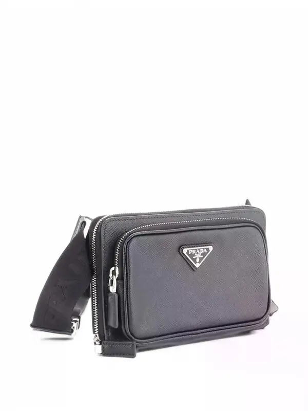 Prada Zip Around Front Pocket Saffiano Leather Belt Bag