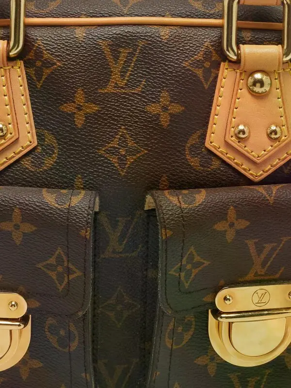 LOUIS VUITTON Pm Manhattan Monogram Canvas Tote Bag
