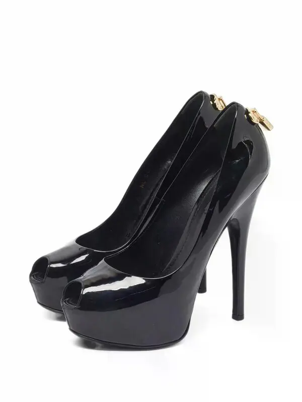 LOUIS VUITTON Oh Really! Patent Leather Platform Pumps