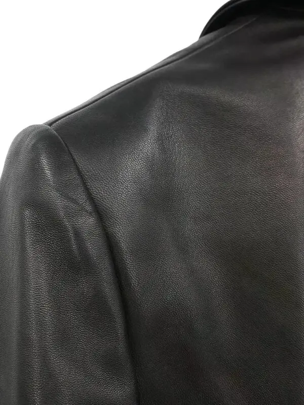 Loewe Single-breasted Leather Jacket - Brown
