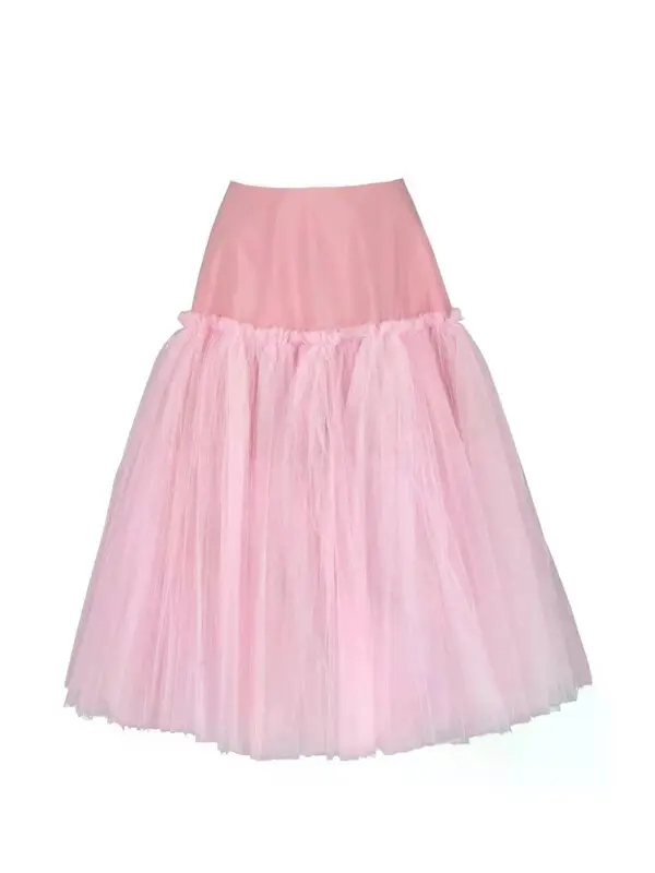MARCO GABRIELLI ATELIER Flared Tulle Midi Skirt - Pink