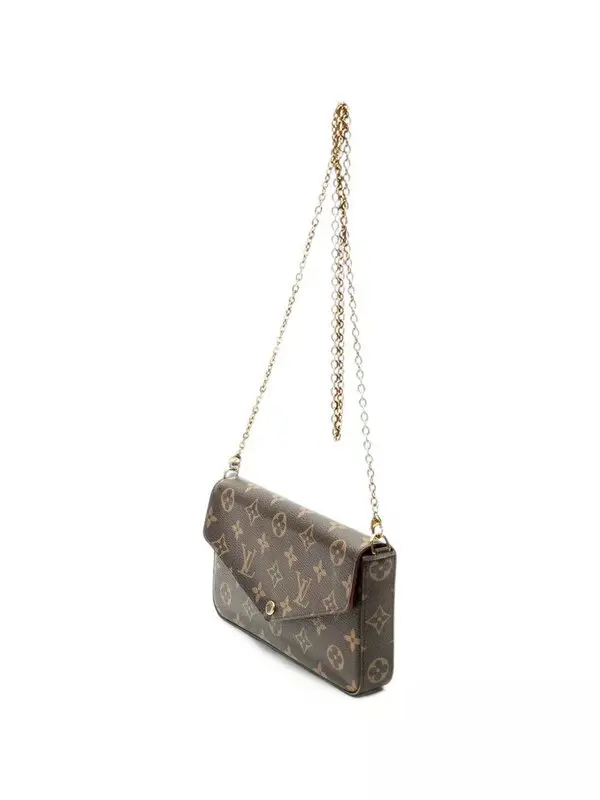 LOUIS VUITTON Monogram Felicie Pochette Cross Body Bag - Brown