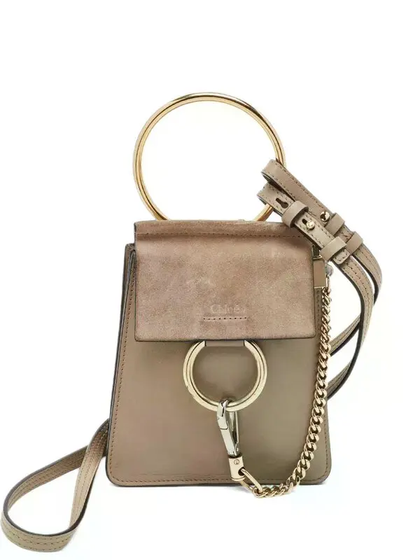 Chloé 2019 Mini Faye Bracelet Leather Cross Body Bag - Neutrals