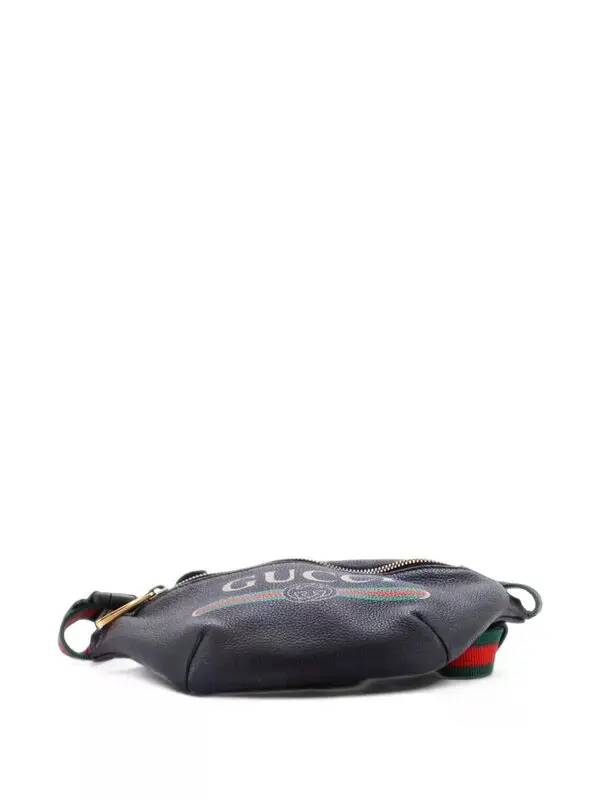 Gucci Logo Printed Leather Small Belt Bag