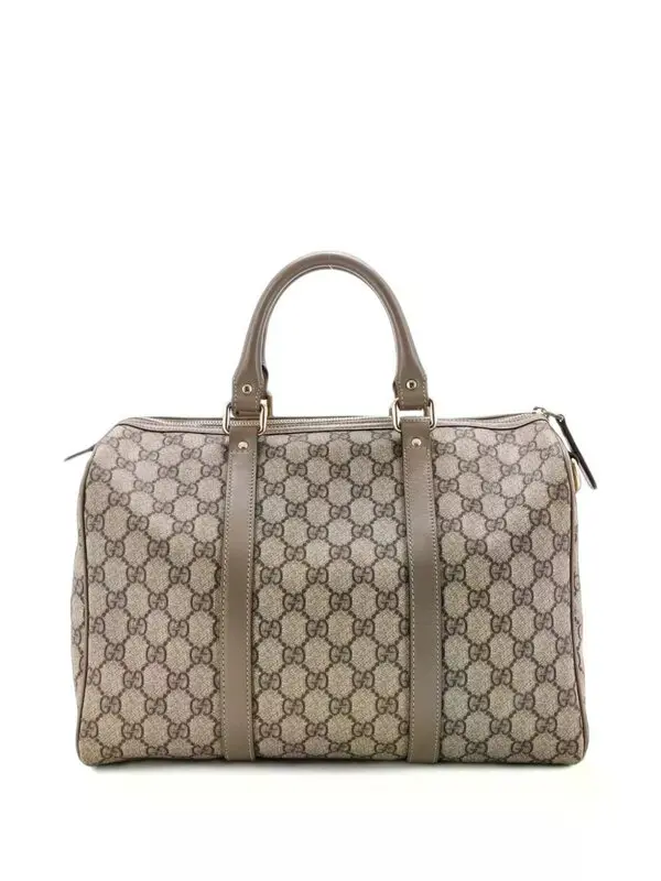 Gucci Joy Boston Bag Gg Coated Canvas Medium Satchel