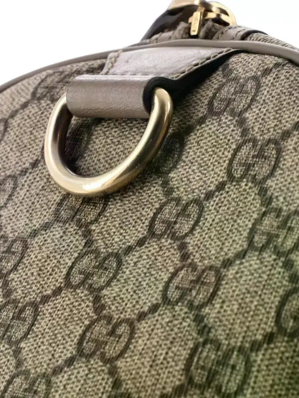 Gucci Joy Boston Bag Gg Coated Canvas Medium Satchel