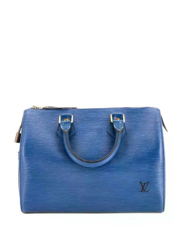 LOUIS VUITTON Speedy Handbag Epi Leather 25 Satchel - Blue