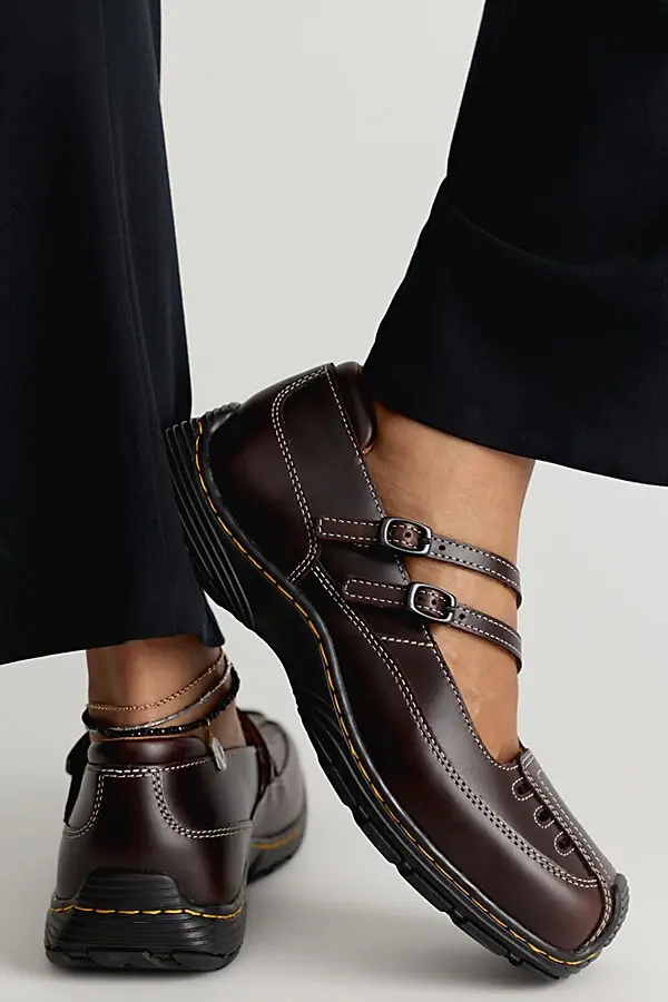 Dr. Martens Aurix Satin Finish Leather Mary Janes