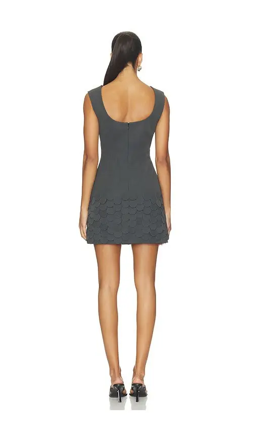 AMUR Mela Suede Mini Dress In Black