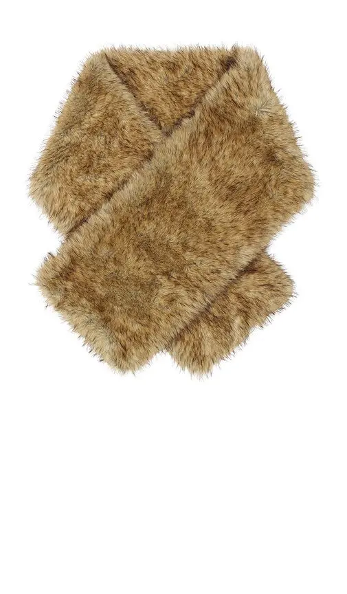 Retrofete Duchess Faux Fur Stole In Brown - Bourbon