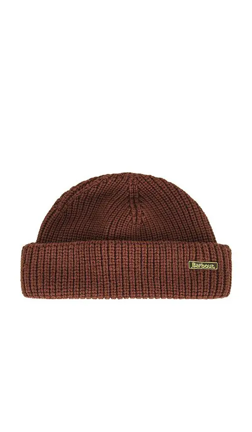 Barbour Mosely Beanie Hat In Brown