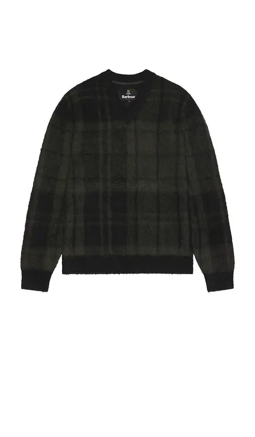 Barbour Hunham Tartan V-neck Sweater