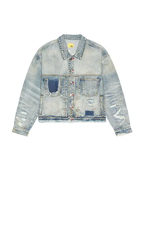 DIET STARTS MONDAY Cowboy Trucker Jacket In Denim-light