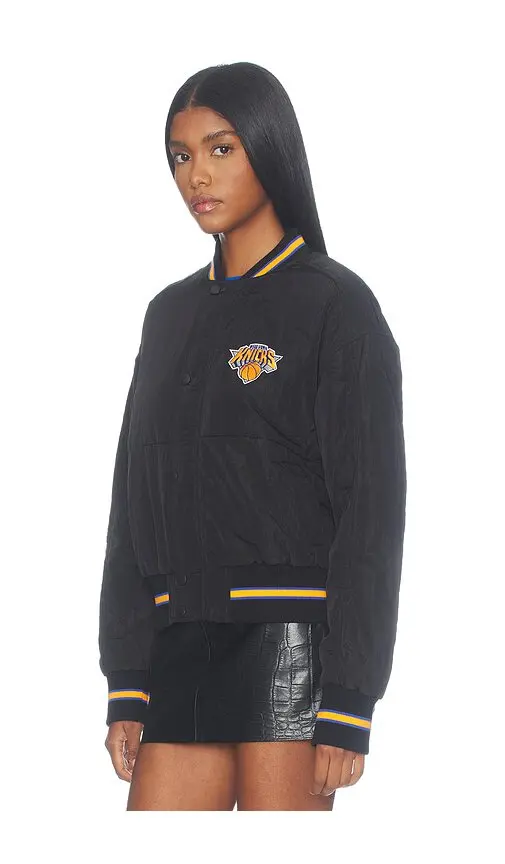 Terez New York Knicks Cropped Bomber Jacket