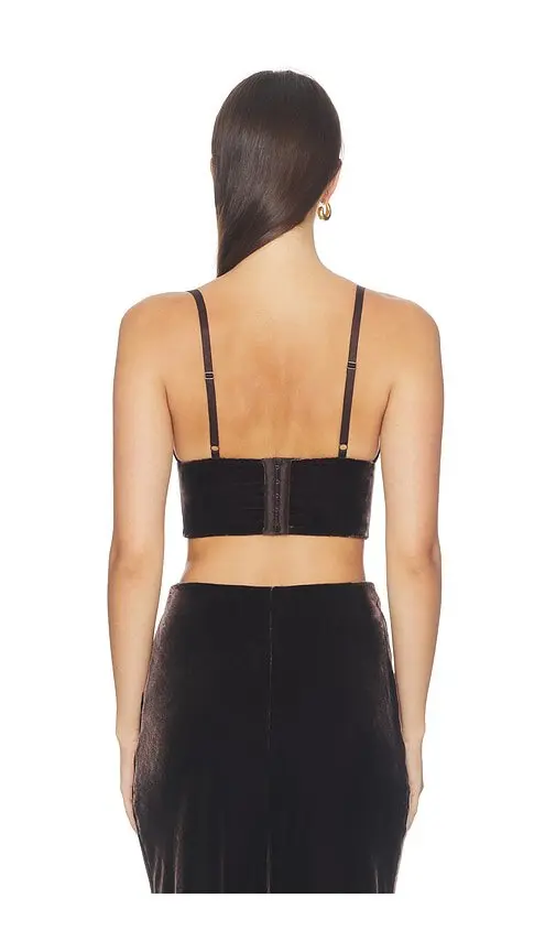 L'AGENCE Aislin Bralette Top In Brown