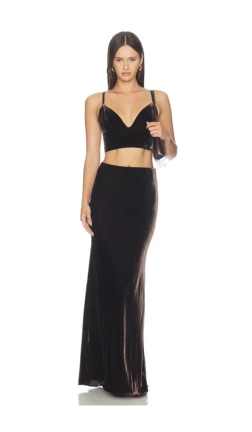 L'AGENCE Aislin Bralette Top In Brown