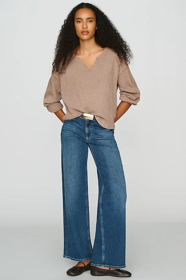 Rails Getty Low Rise Wide Leg Jeans - Lagoon