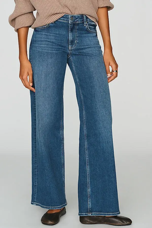 Rails Getty Low Rise Wide Leg Jeans - Lagoon