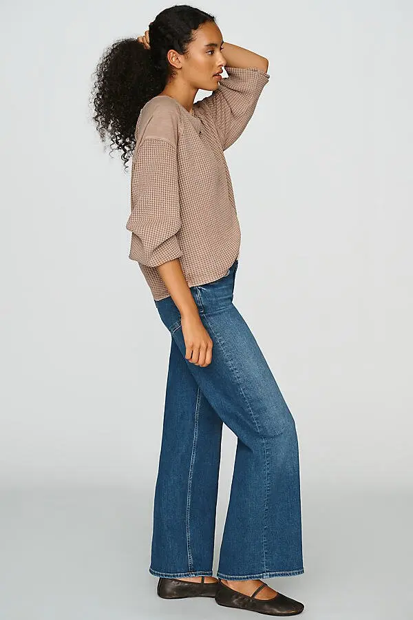 Rails Getty Low Rise Wide Leg Jeans - Lagoon