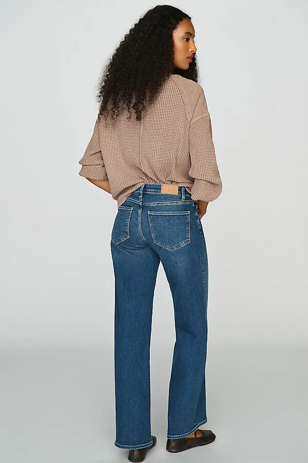 Rails Getty Low Rise Wide Leg Jeans - Lagoon