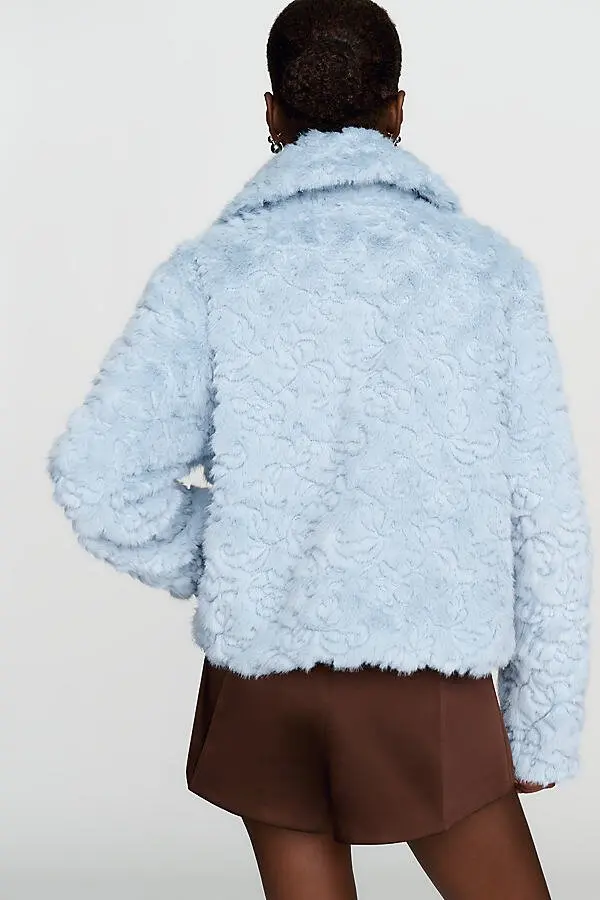 Anthropologie Faux Fur Bomber Jacket