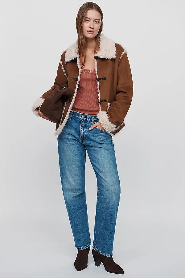 Anthropologie Faux Suede Jacket