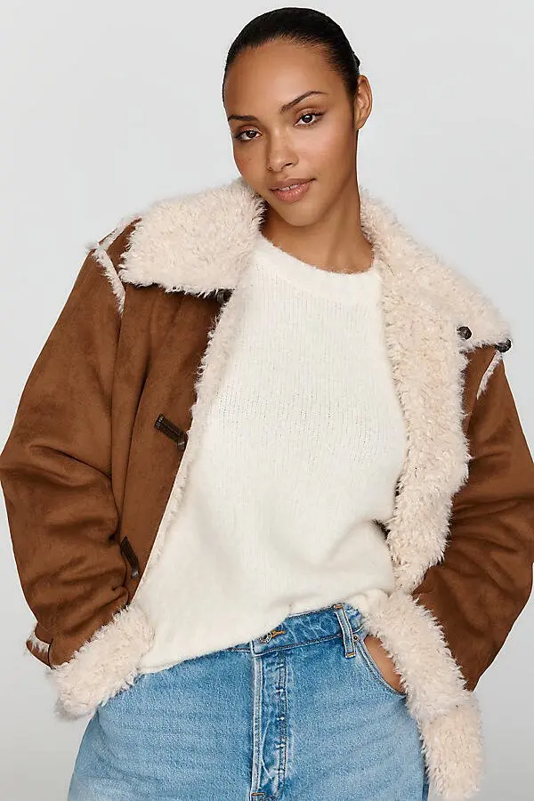 Anthropologie Faux Suede Jacket