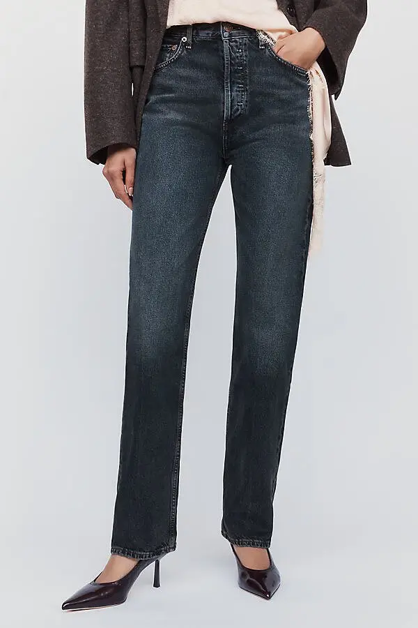 AGOLDE 90's Pch Waist High Rise Straight Leg Jeans