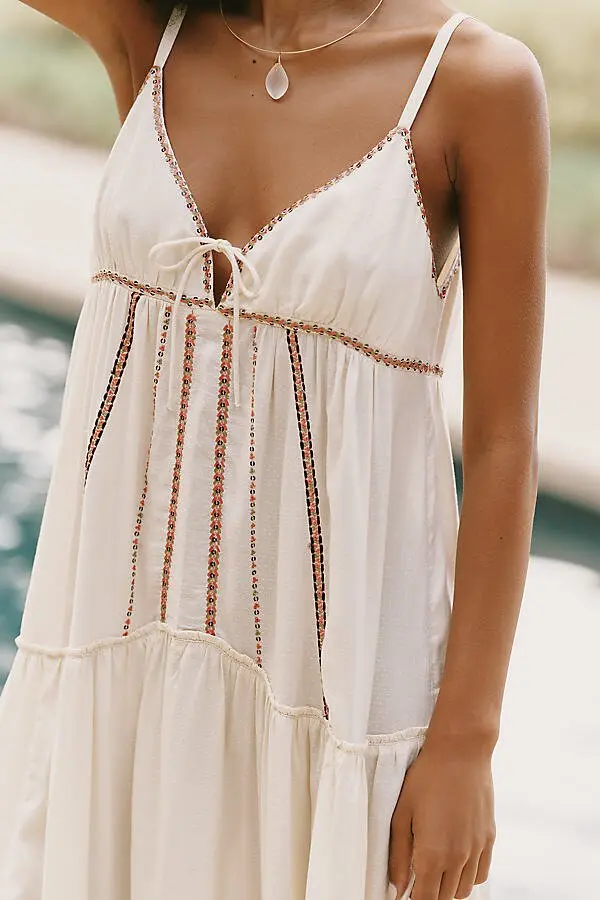 CELANDINE Micro Beaded Midi Dress
